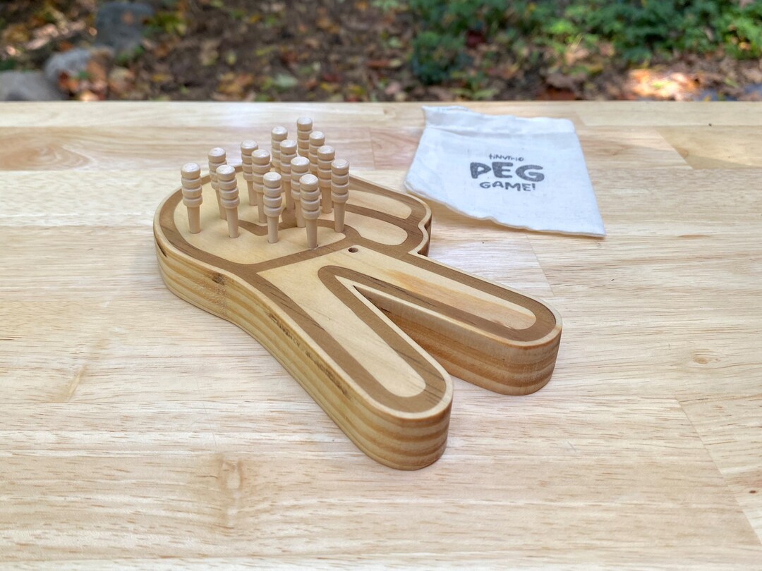 Peace Sign Hand Peg Game - Laser-engraved Wood Peace Sign Peg Game - Etsy
