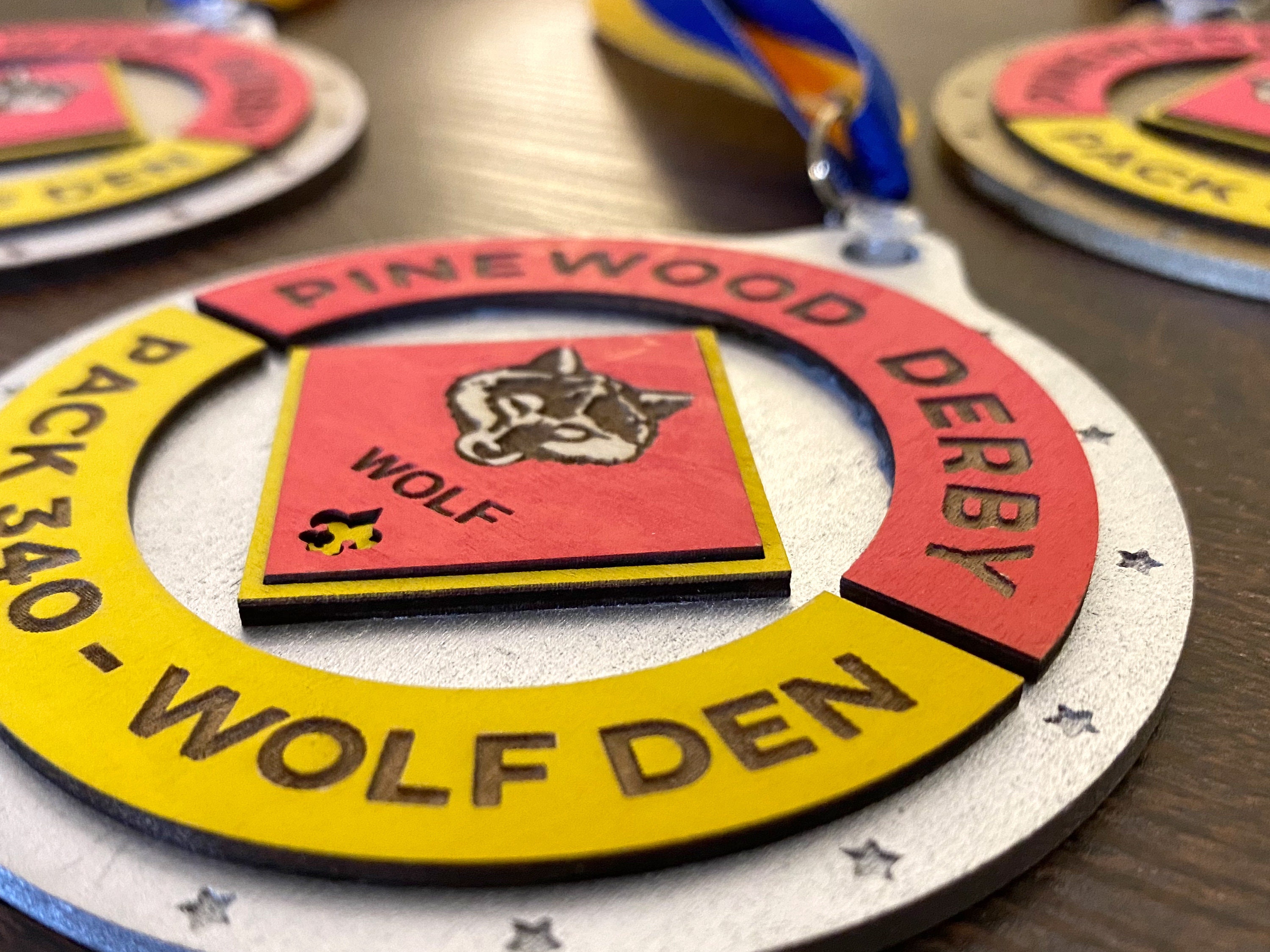 Pinewood Derby Medals Laser-cut and Laser-engraved Personalized Wood ...