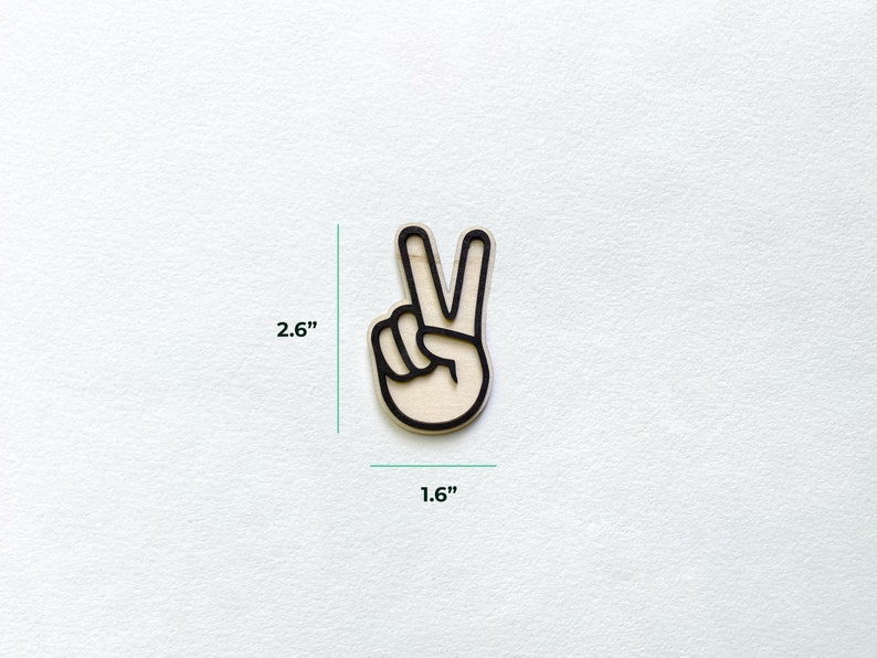 Peace Sign Hand Magnet Laser-cut Wood Peace Sign Magnet - Etsy