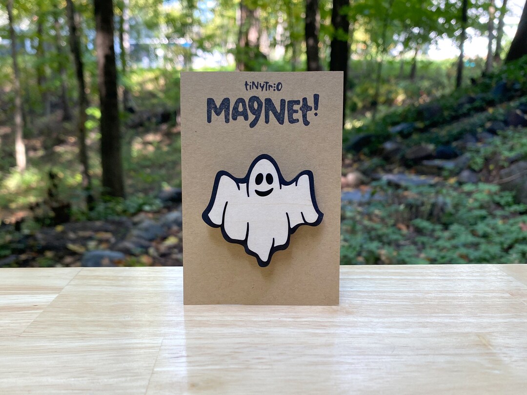 Ghost Magnet - Laser-cut Halloween Wood Ghost Magnet - Etsy