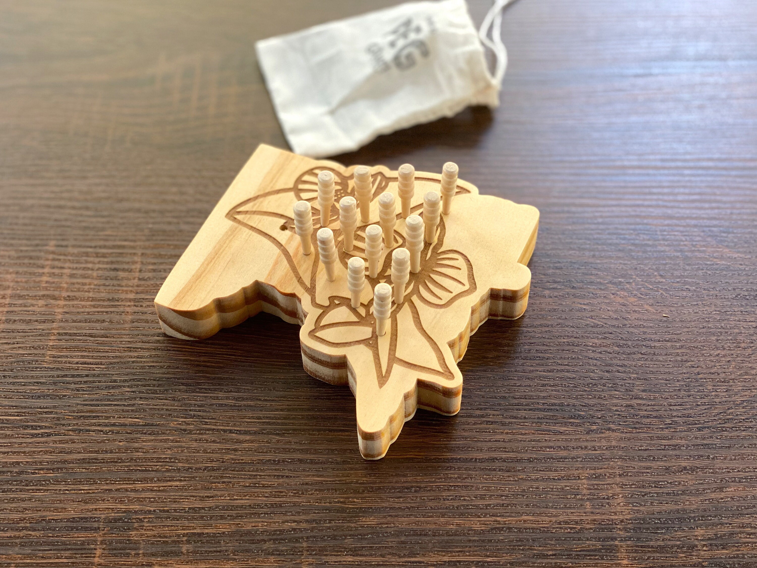 Minnesota State Flower Peg Game - Laser-engraved Wood State Flower Peg ...
