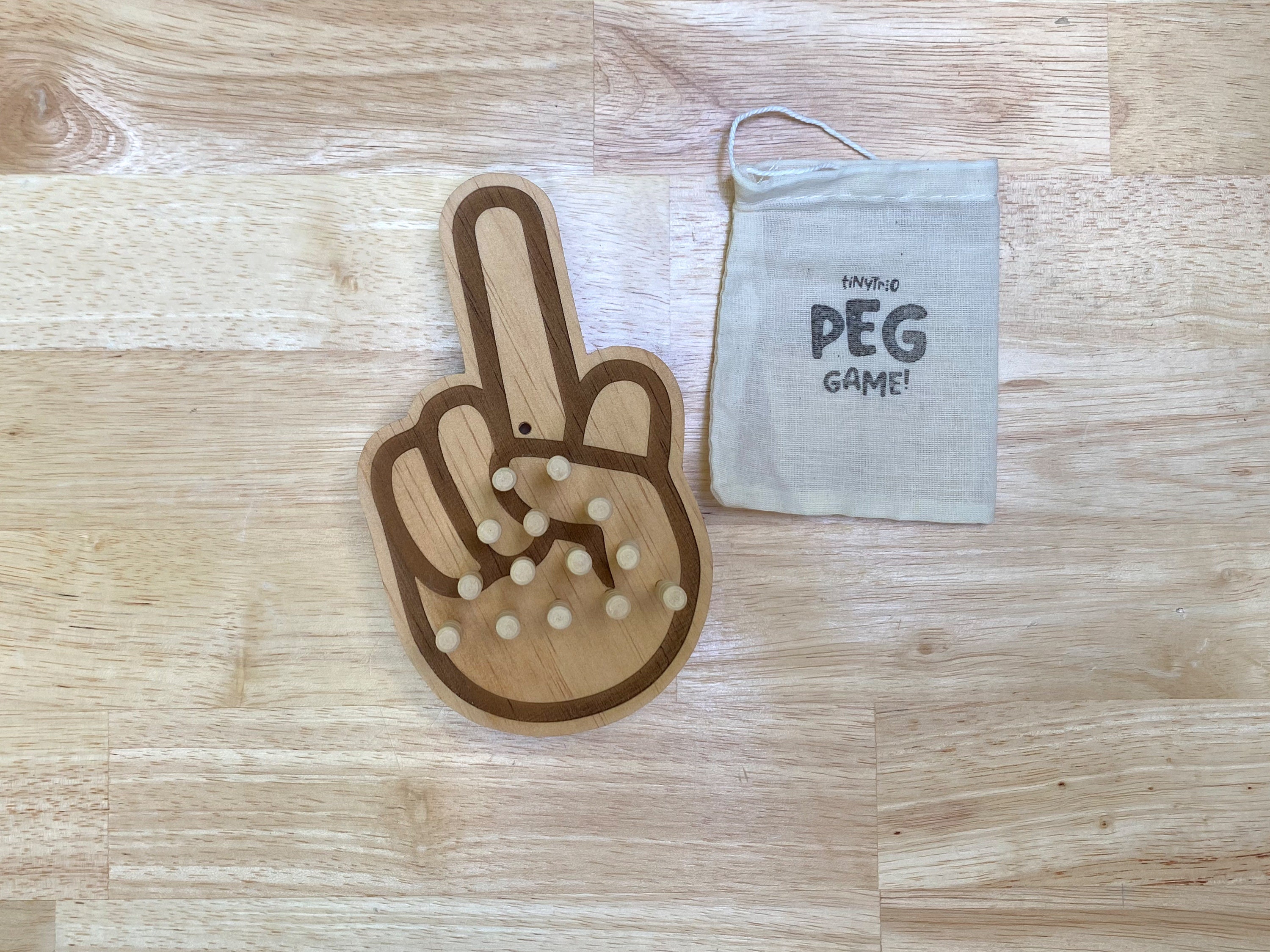 Middle Finger Peg Game Laser-engraved Wood Middle Finger Hand Sign Peg ...