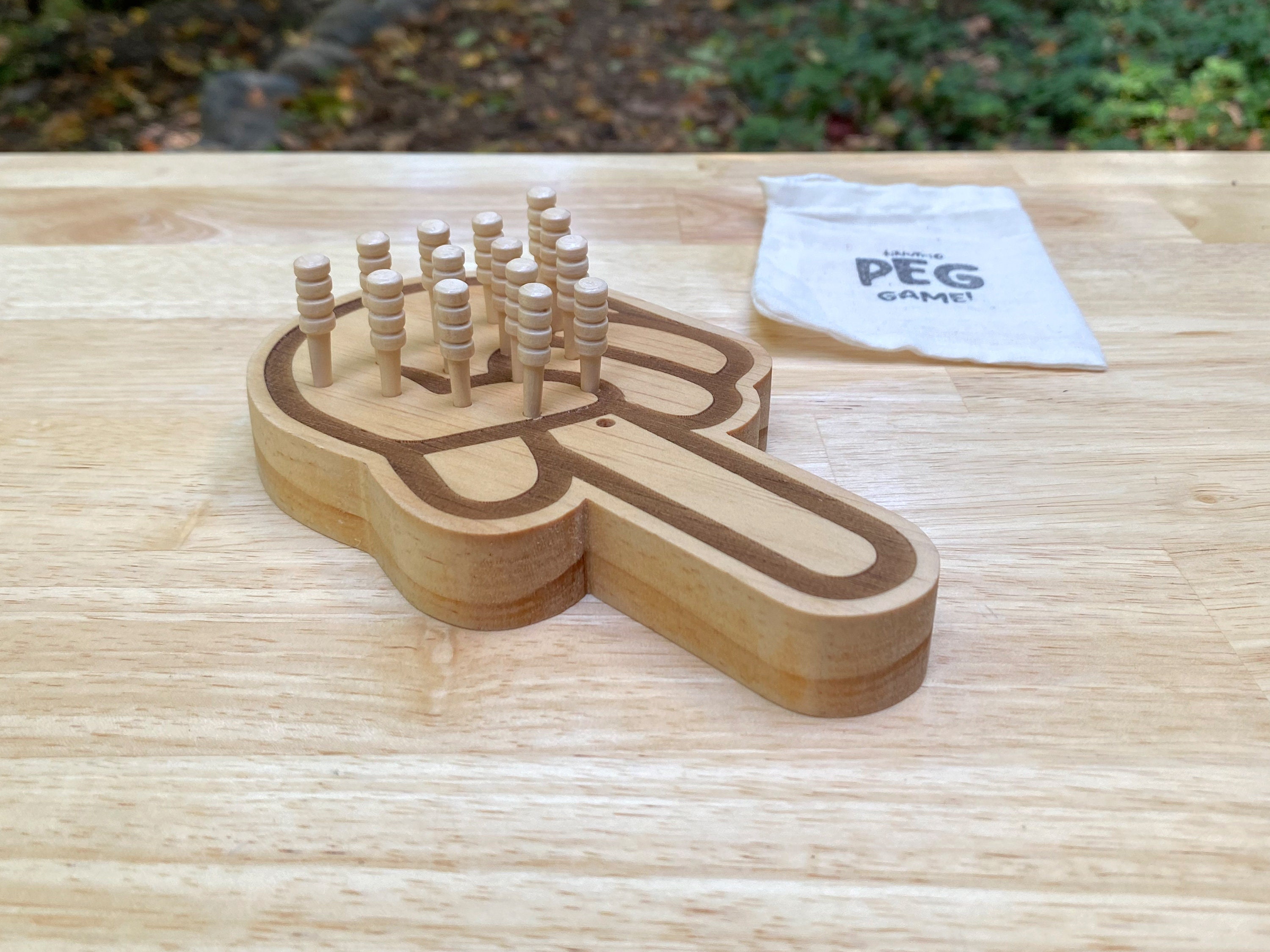 Middle Finger Peg Game Laser-engraved Wood Middle Finger Hand Sign Peg ...