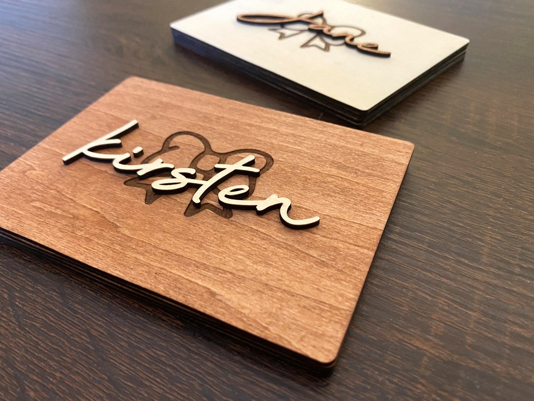 Personalized Magnetic Gift Card Holder - Laser-cut and Laser Engraved ...