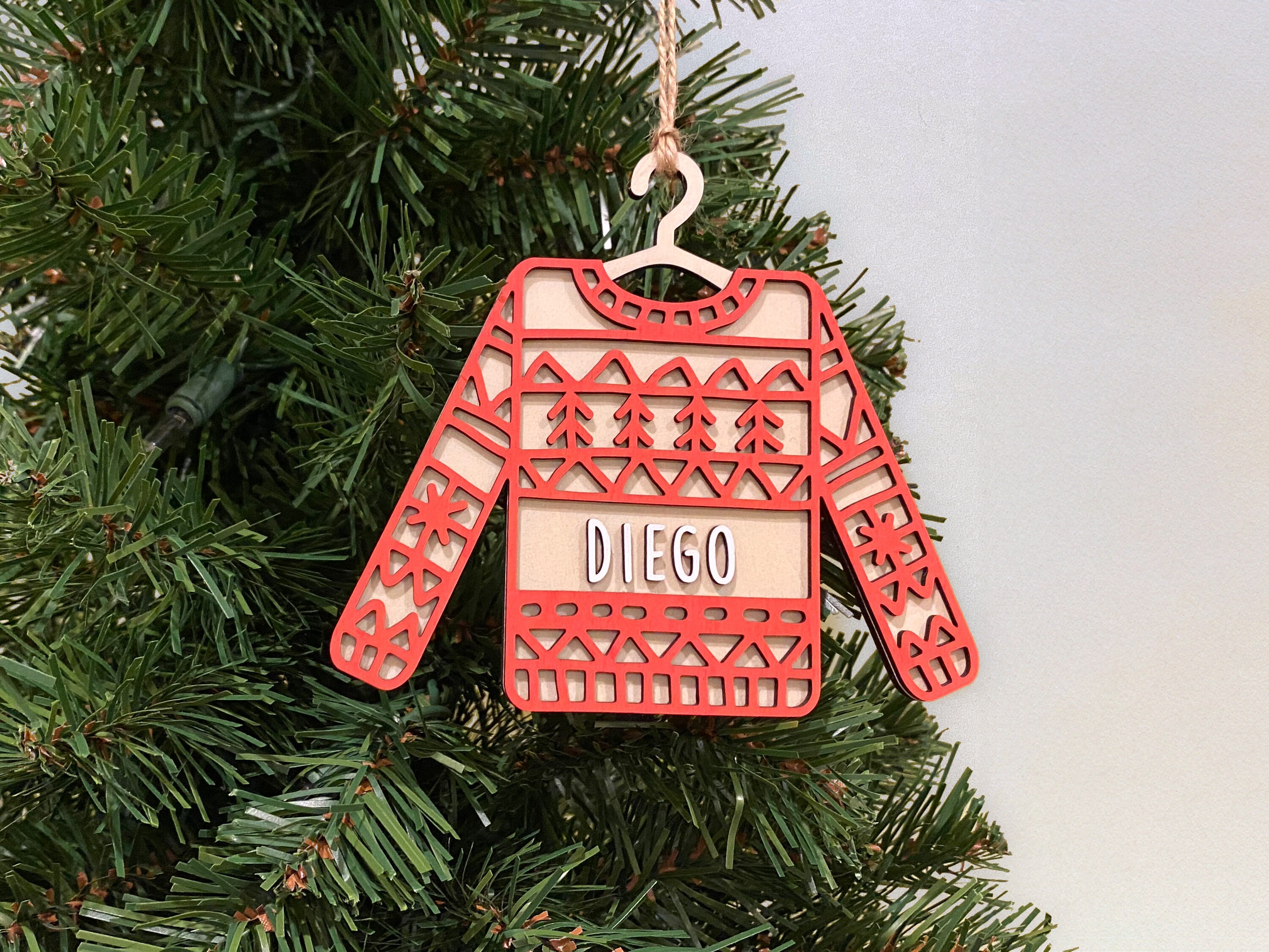 Ugly Sweater Ornament - Laser-cut Wood Ugly Sweater Ornament - Etsy