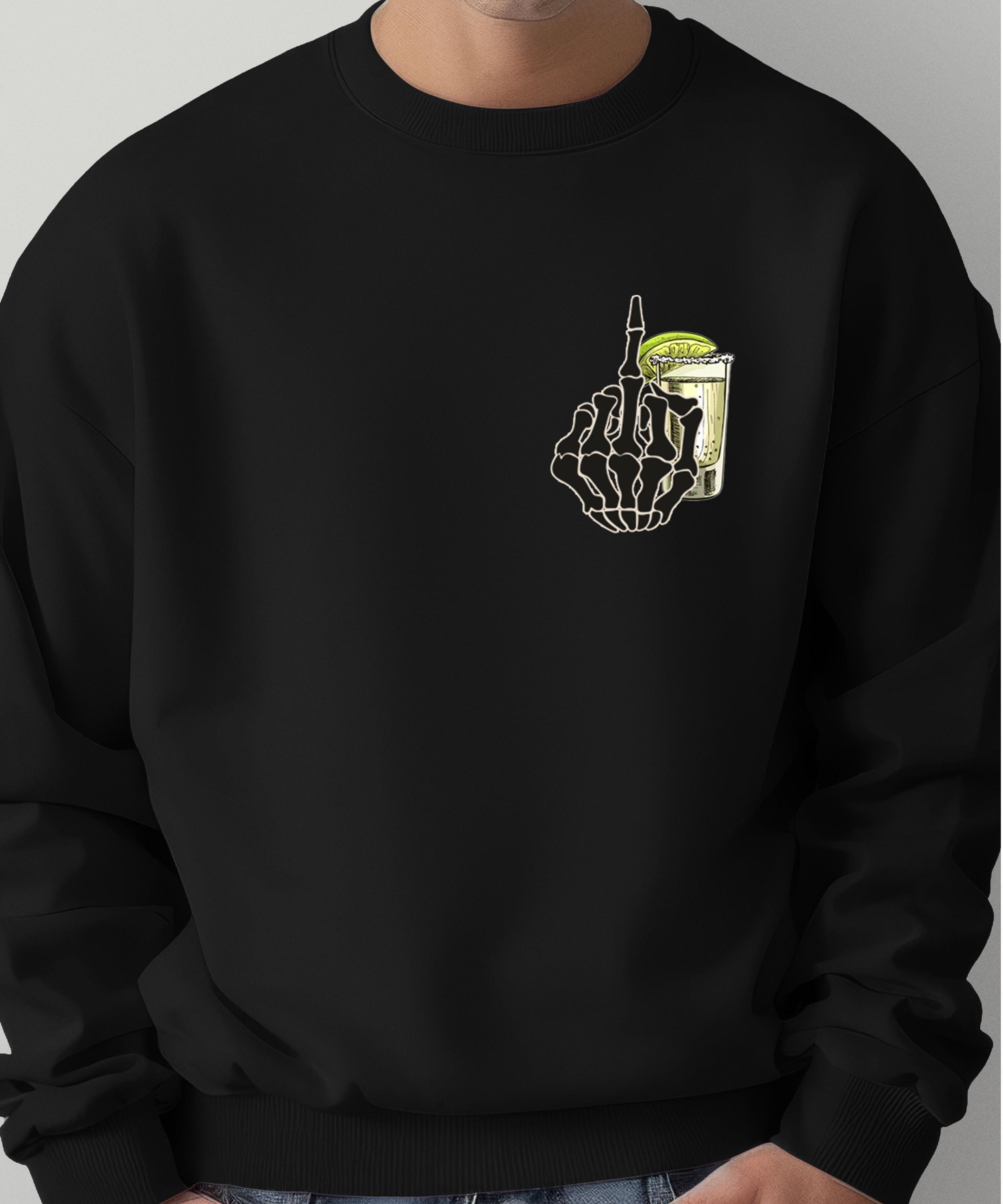 EL BORRACHO MEXICANO Front and Back Sweater Mexico Latina Tequila Shots ...