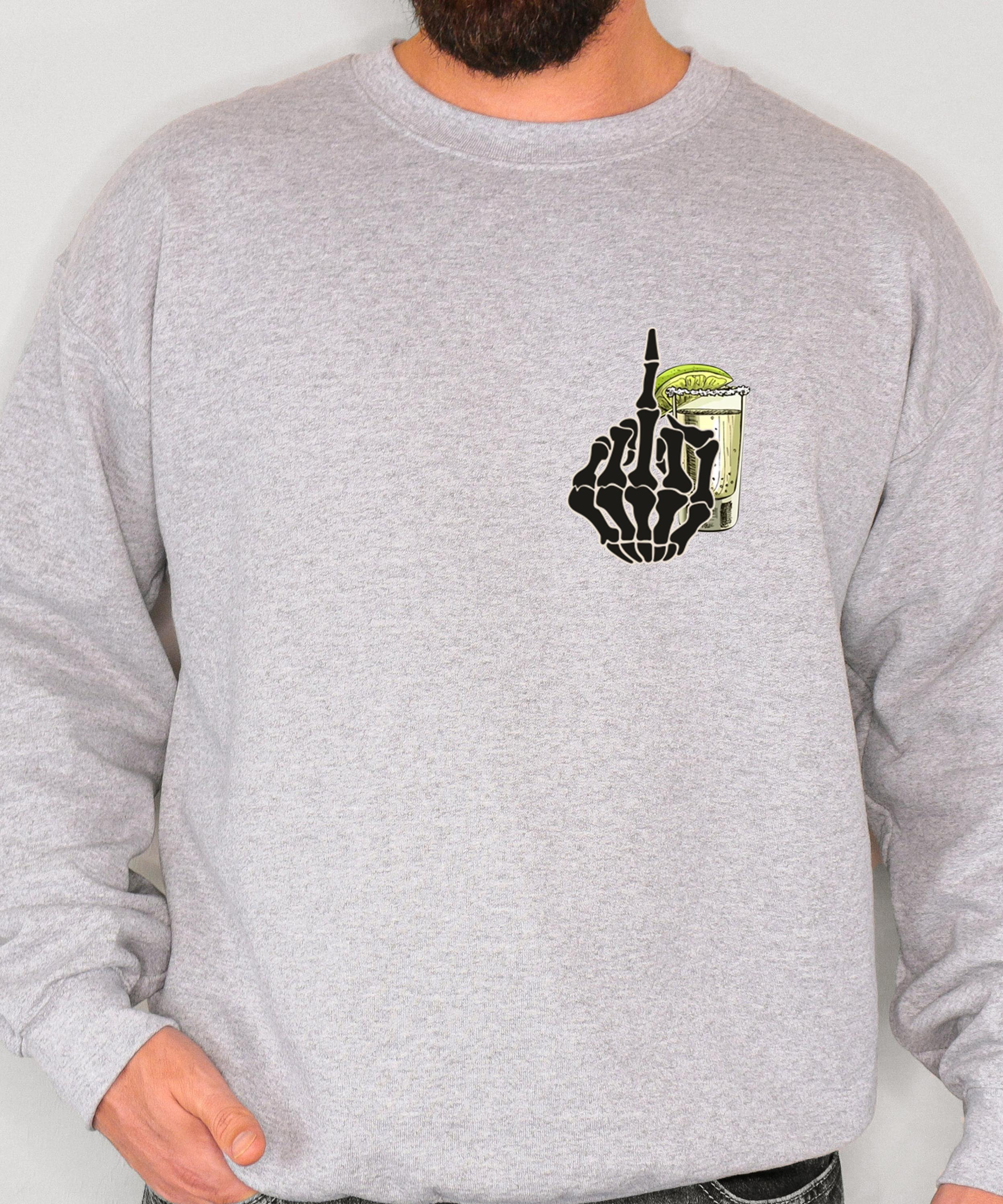EL BORRACHO MEXICANO Front and Back Sweater Mexico Latina Tequila Shots ...