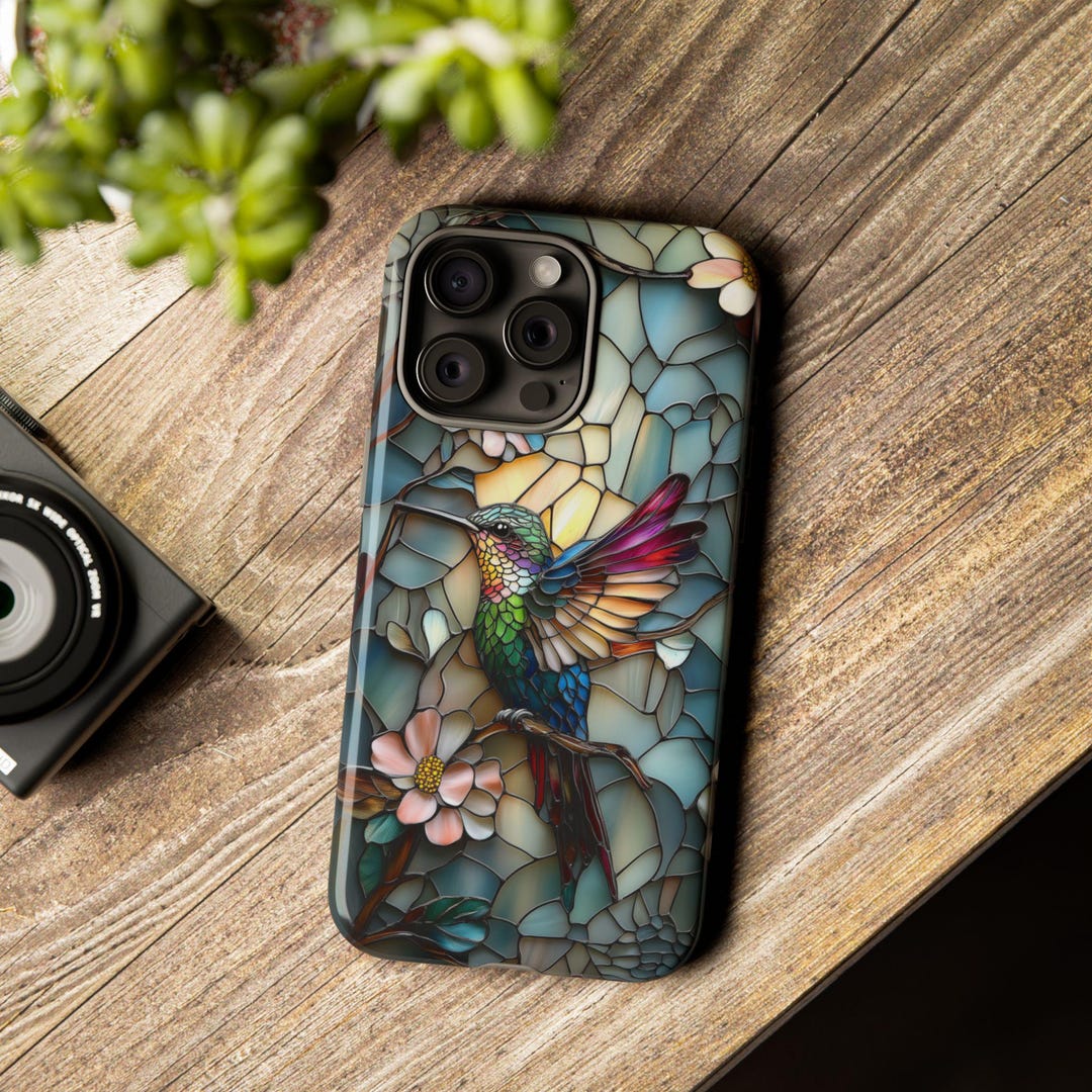 Tough Cases, Stained Glass Hummingbird Phone Case, Bird Lovers Gift ...
