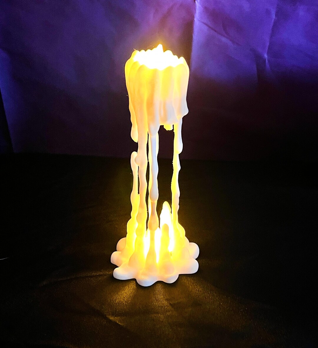 Floating Candle Halloween Prop – 3D Printed White LED Candle (20cm, PLA ...