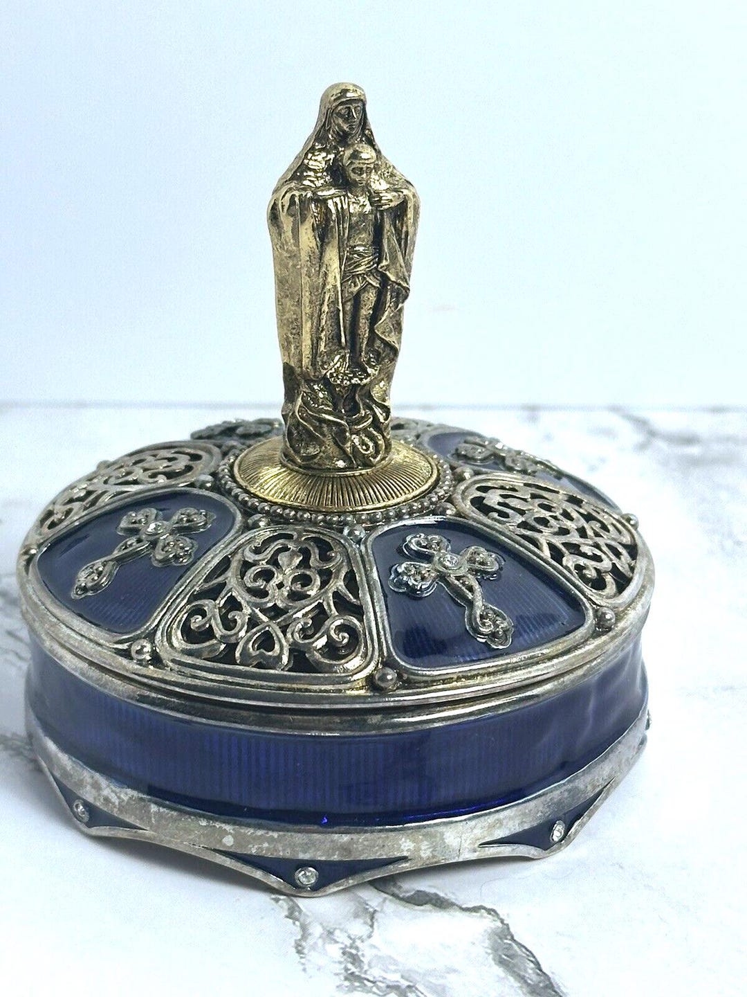 Vintage Edgar Berebi Limited Edition Jerusalem Box With Mother and Son ...