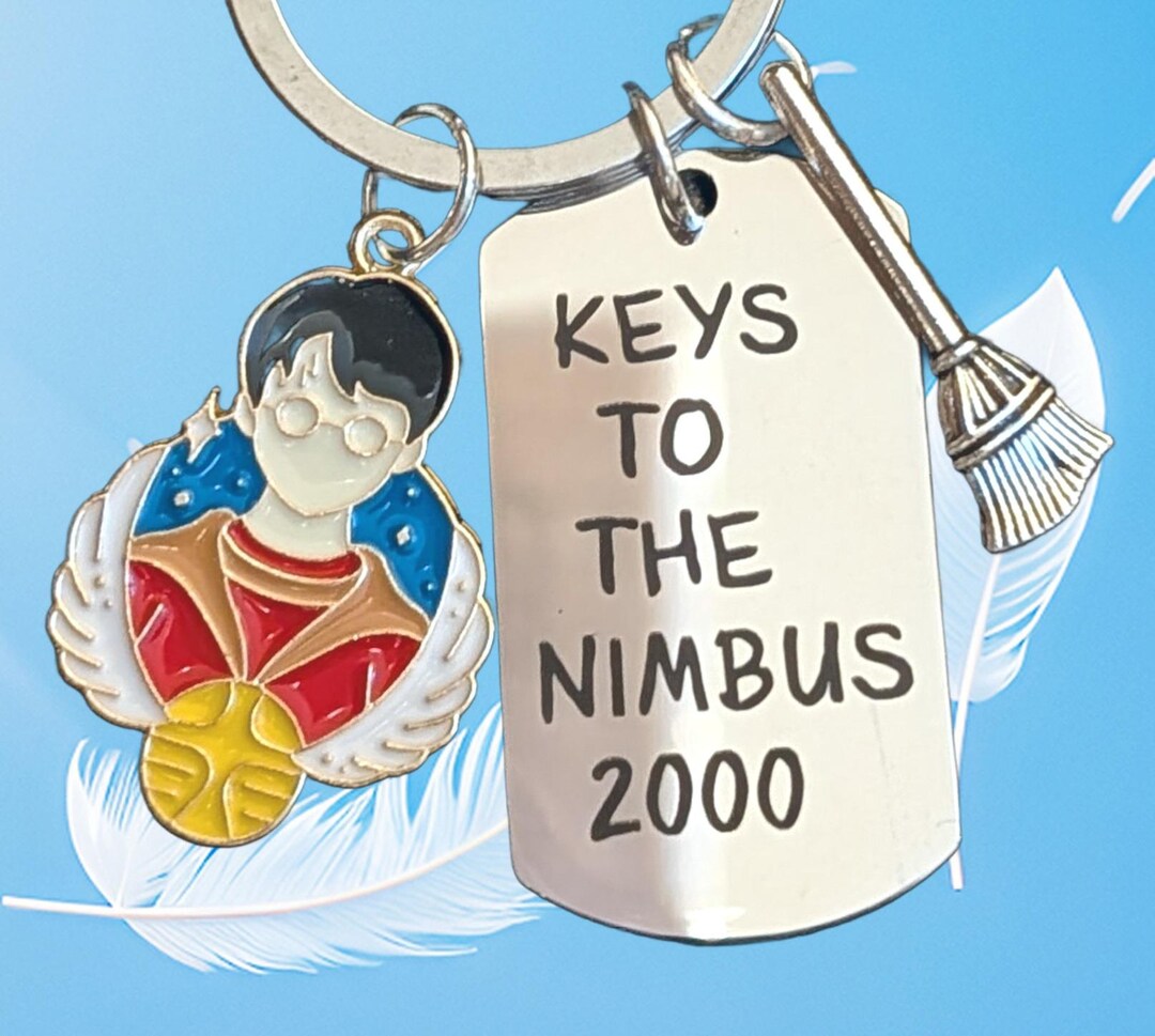 Wizarding, Nimbus 2000, Broomstick Charm Keychain - Etsy