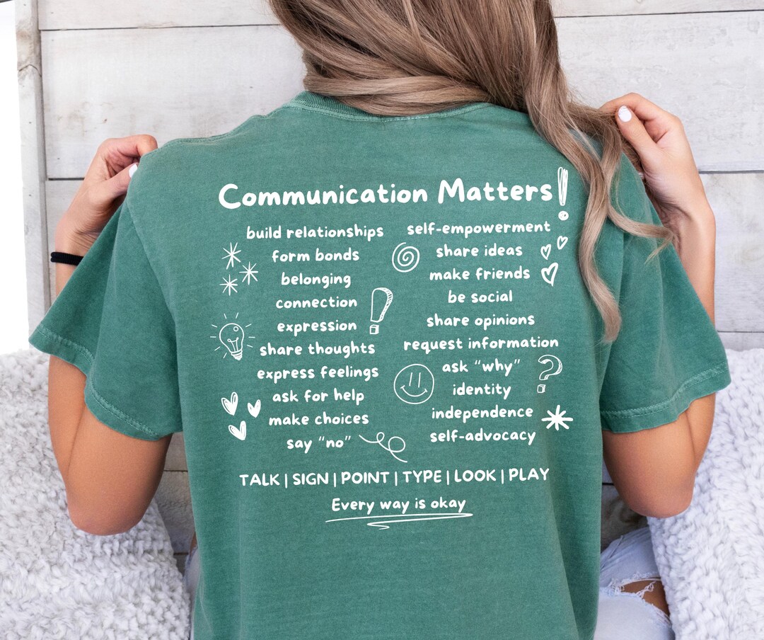 SLP Communication Matters Shirt, SLP Shirt, Speech Therapist Shirt, AAC ...