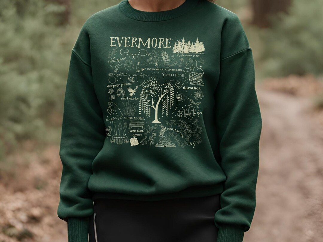 Evermore Album Song Titles Crewneck Sweatshirt, TS Shirt, TS Sweater ...