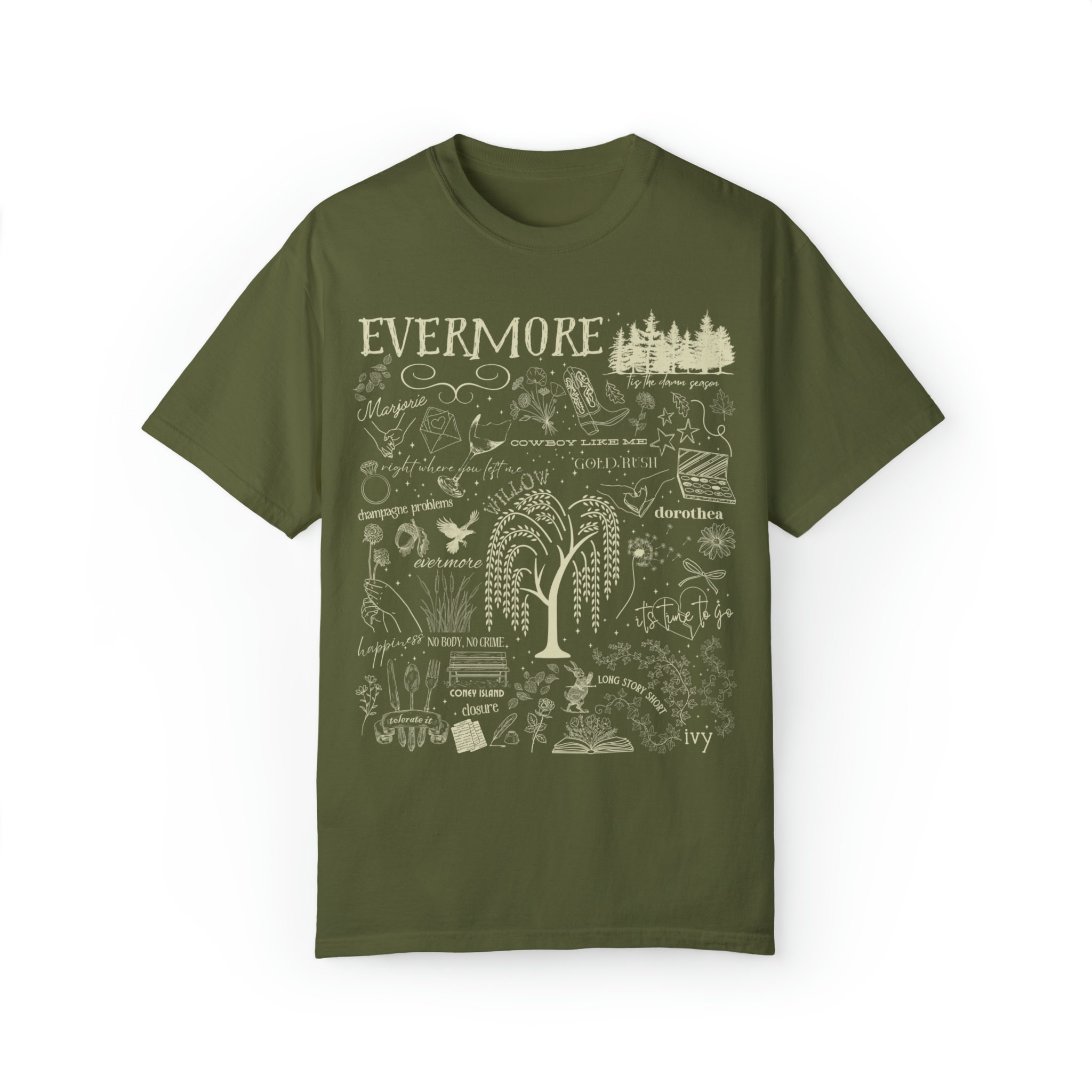 Evermore Album Song Titles Shirt, Evermore Merch, Evermore Shirt, TS ...