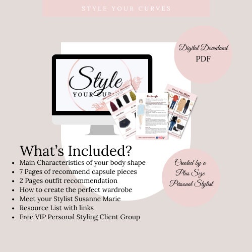 Plus Size Rectangle Body Shape Style Guide - Etsy