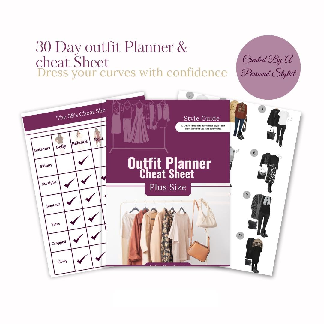 Outfit Planner & Body Shape Cheat Sheet! - Etsy