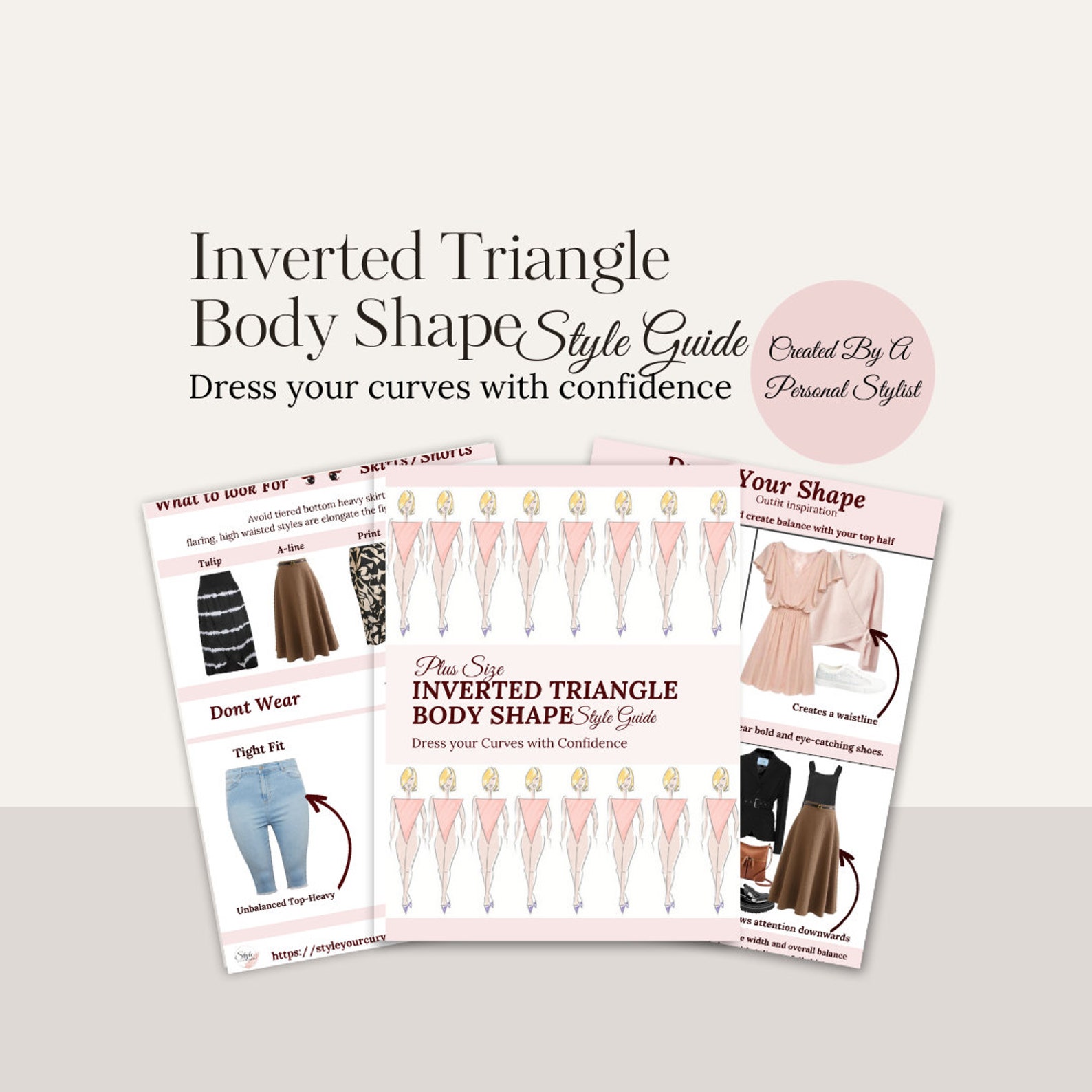 Plus Size Inverted Triangle Body Shape Style Guide - Etsy