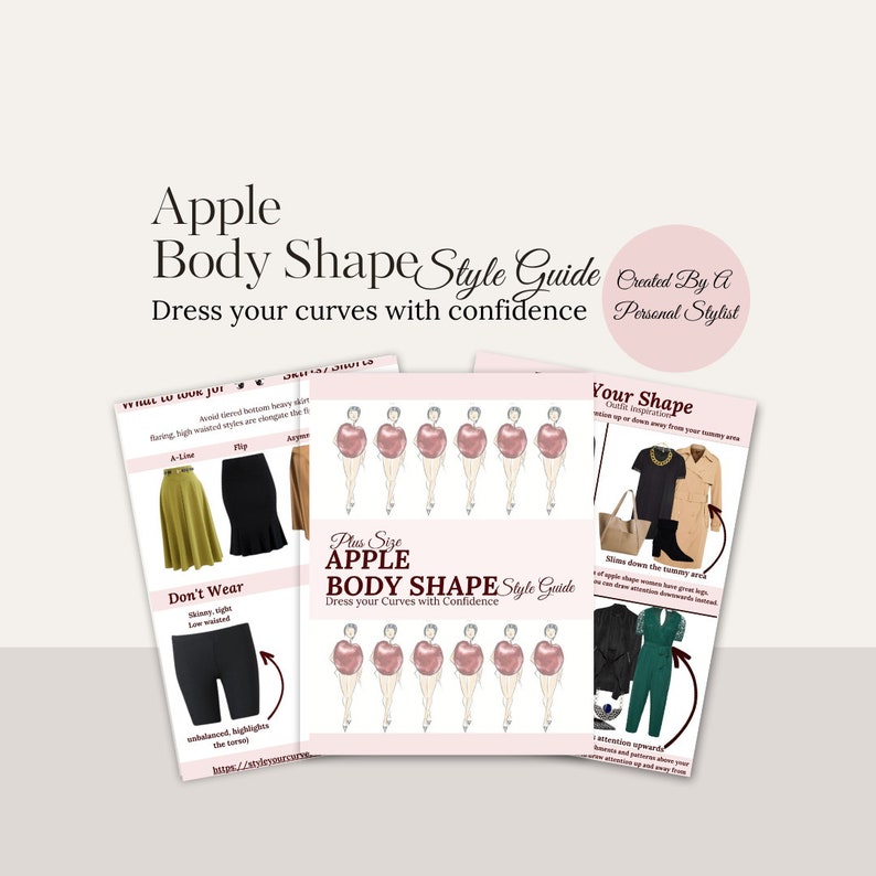 Plus Size Apple Body Shape Style Guide - Etsy Canada
