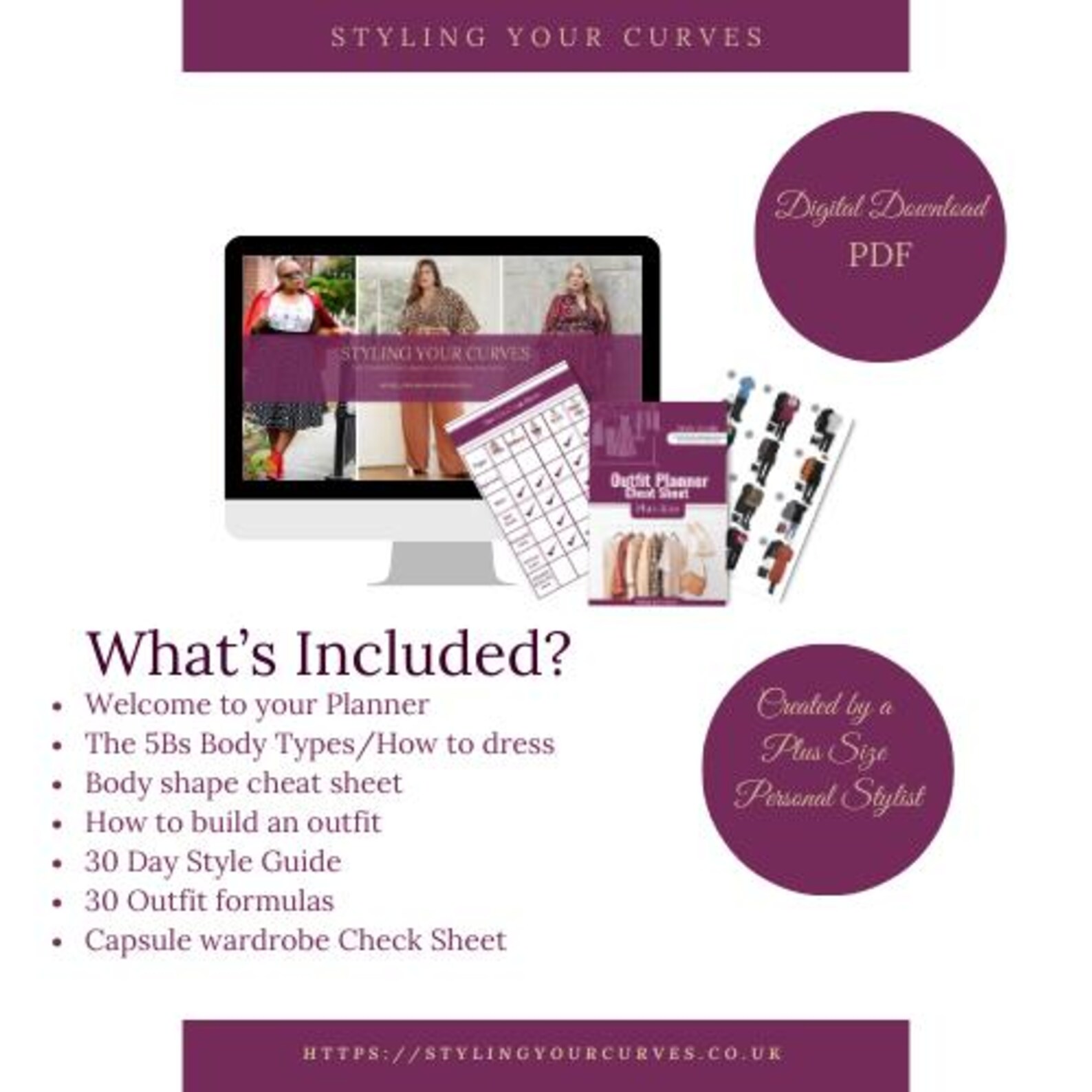 Outfit Planner & Body Shape Cheat Sheet! - Etsy