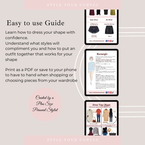 Plus Size Rectangle Body Shape Style Guide - Etsy