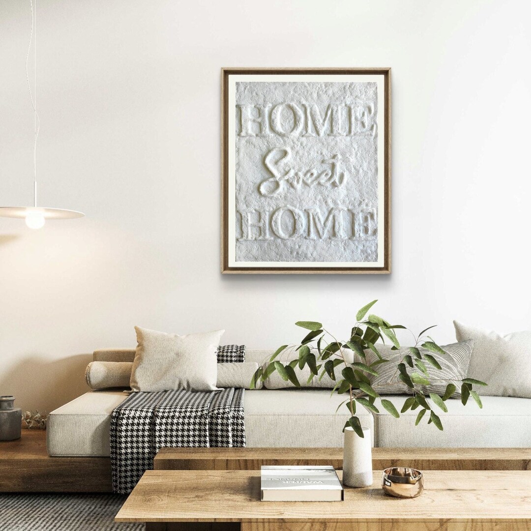 HOME SWEET HOME Digital Download. 3D Textured Art. Natural Stone Effect ...