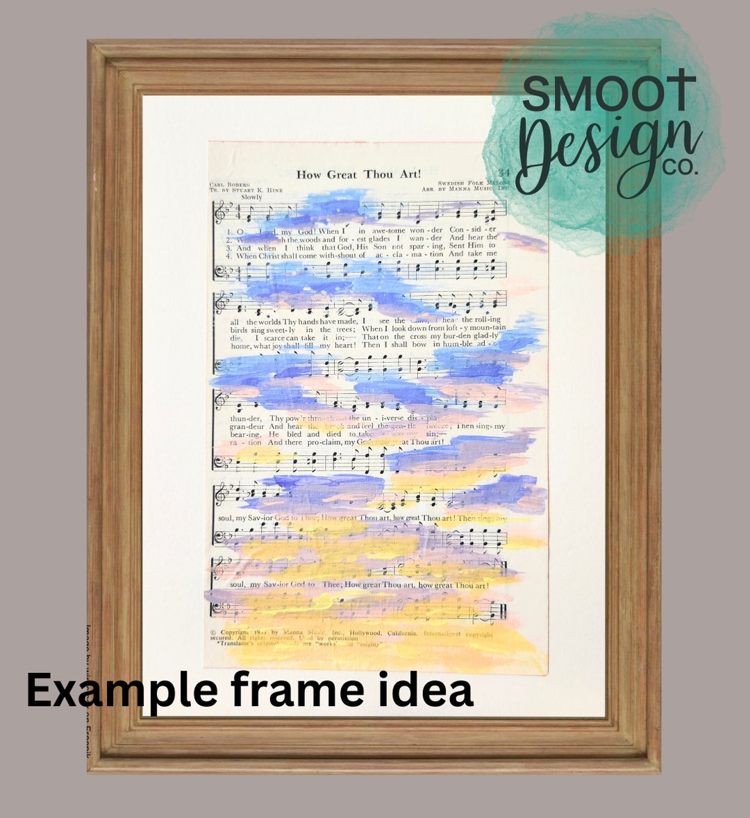 How Great Thou Art Hymn Art Print, Christian Hymn Gift, Hand-painted ...