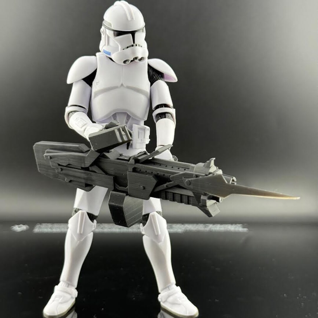 Trandoshan LS-150 Heavy ACP Repeater Custom Action Figure Blaster - Etsy