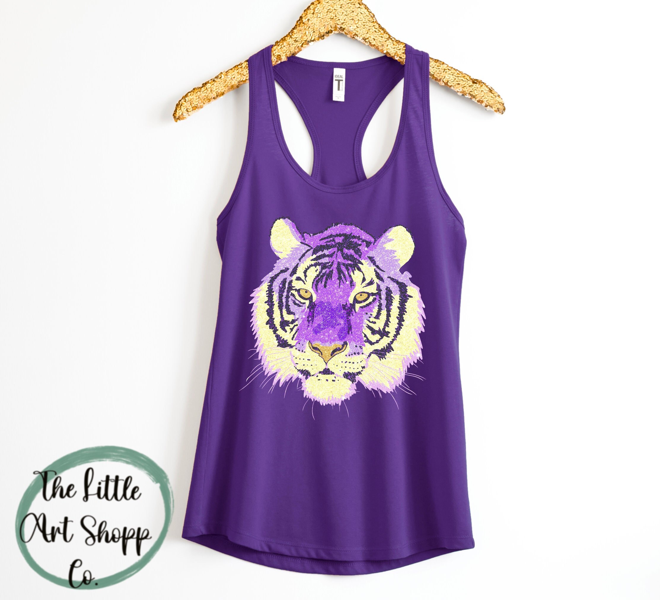 Cute Trendy Sparkly Tiger Tshirt Tee Crewneck Louisiana Baseball Top ...