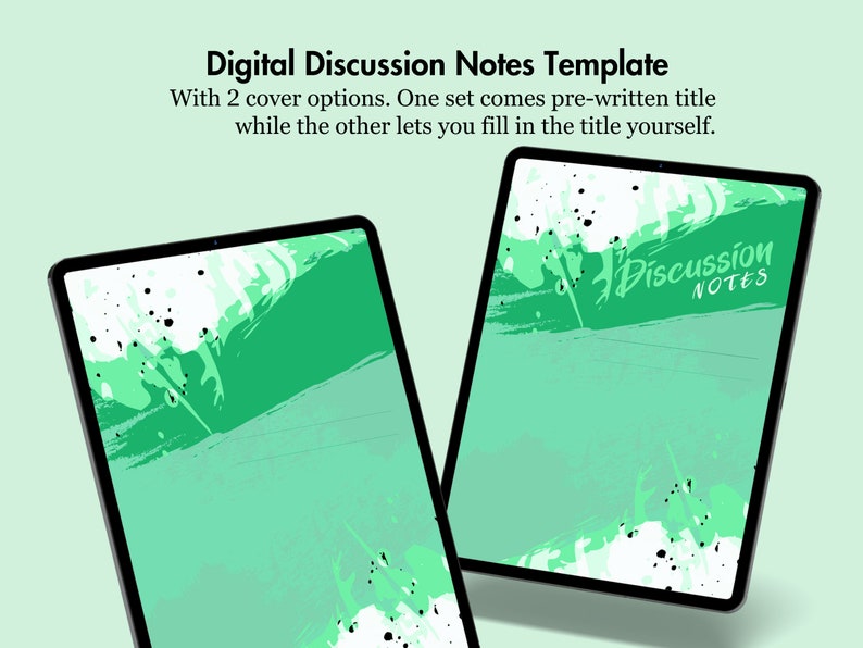 Instant Digital Download Green Reusable Meeting Notes Template, Simple ...