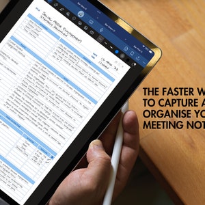 Minimalist Discussion Note Template for Tablet, Instant Digital ...