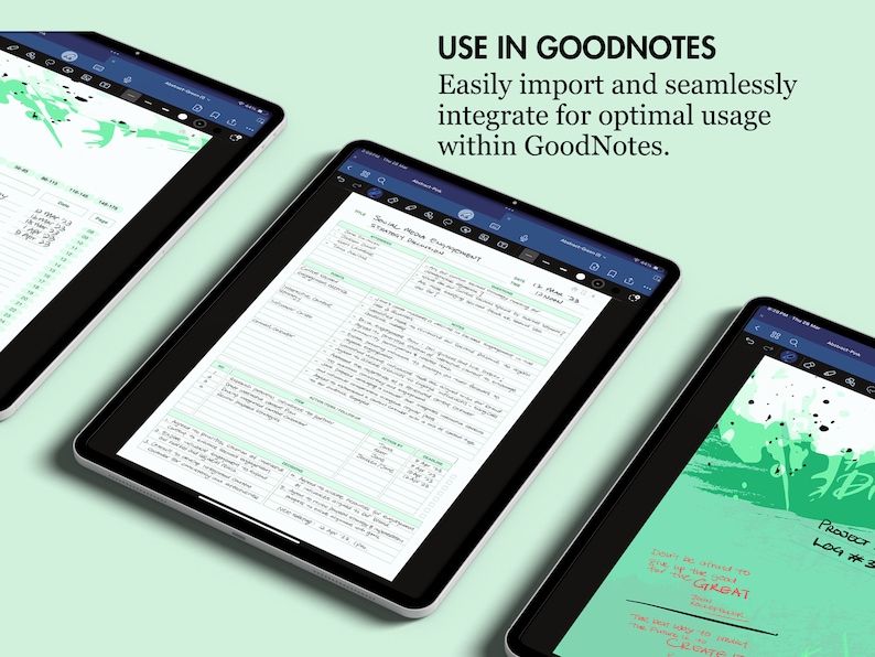 Instant Digital Download Green Reusable Meeting Notes Template, Simple ...