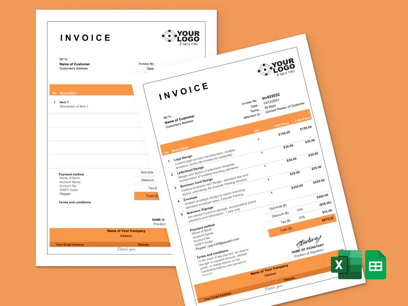 Simple Invoice Template | Invoice Template | Invoice for Small ...
