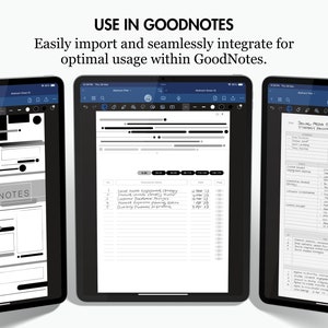 Minimalist Discussion Note Template for Tablet, Instant Digital ...