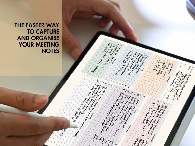 Earth-themed Landscape Instant Download Digital Meeting Notes Template ...