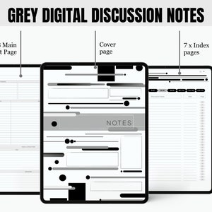 Minimalist Discussion Note Template for Tablet, Instant Digital ...