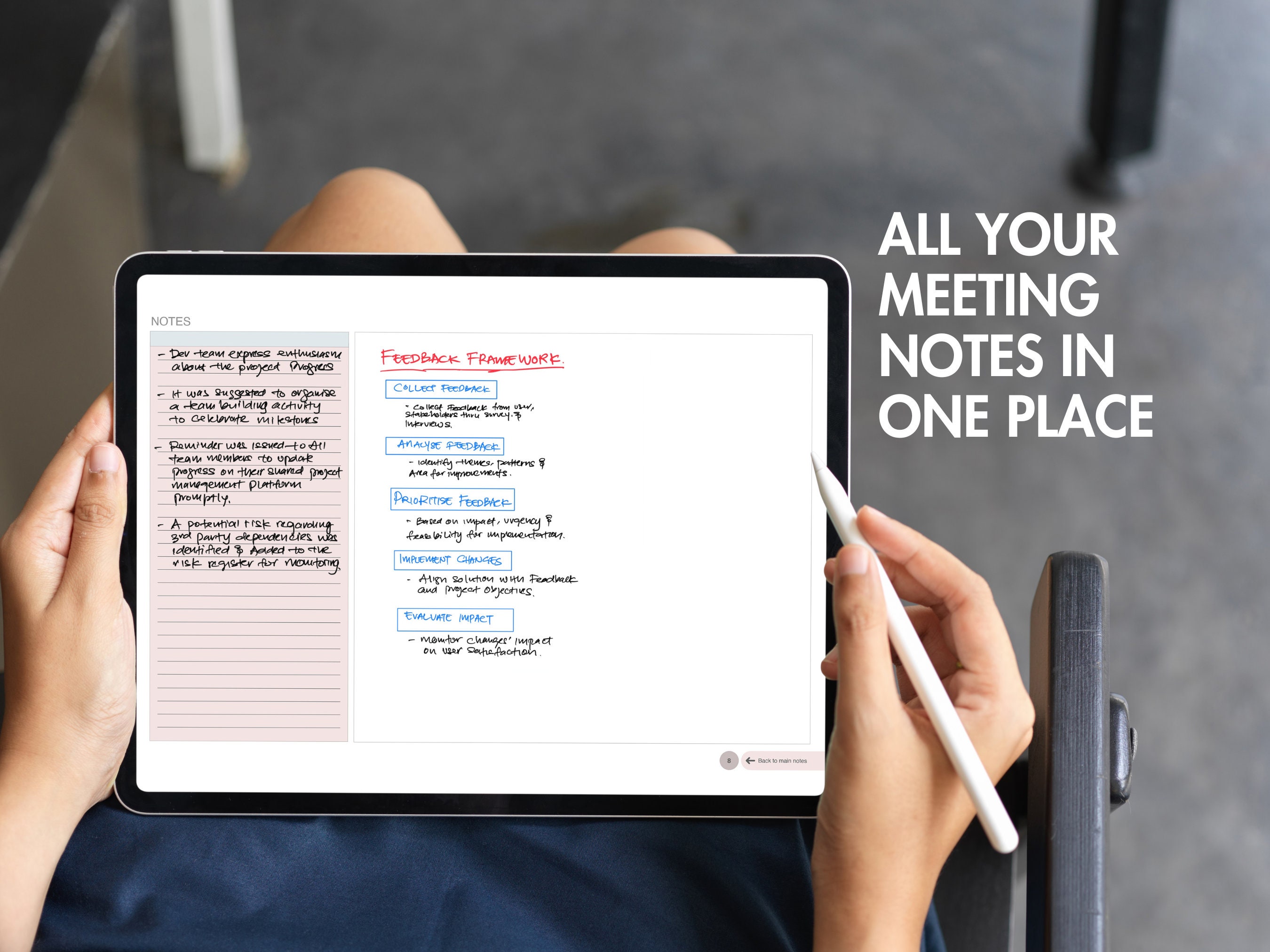 Earth-themed Landscape Instant Download Digital Meeting Notes Template ...