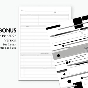 Minimalist Discussion Note Template for Tablet, Instant Digital ...