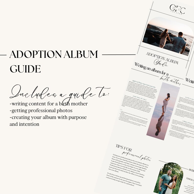 Simple & Neutral | Modern Adoption Profile Book | Editable and ...