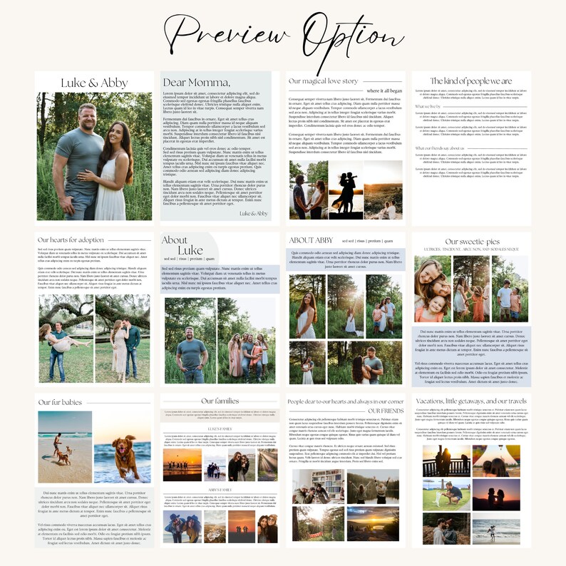 Variety Pack | Modern Adoption Profile Book | Editable and Customizable ...