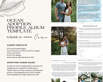 Simple & Neutral | Modern Adoption Profile Book | Editable and ...