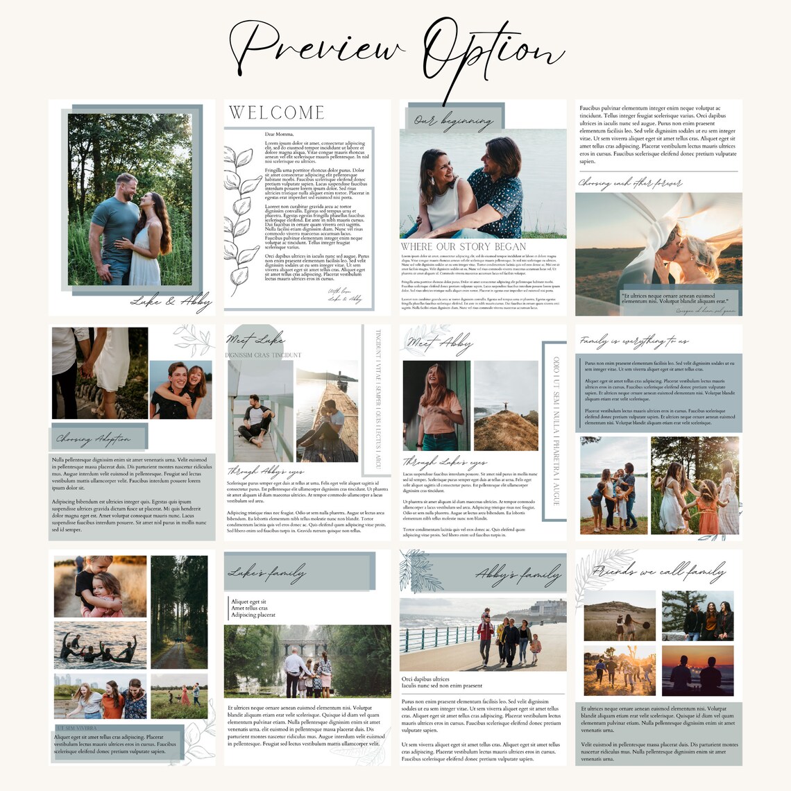 Variety Pack | Modern Adoption Profile Book | Editable and Customizable ...