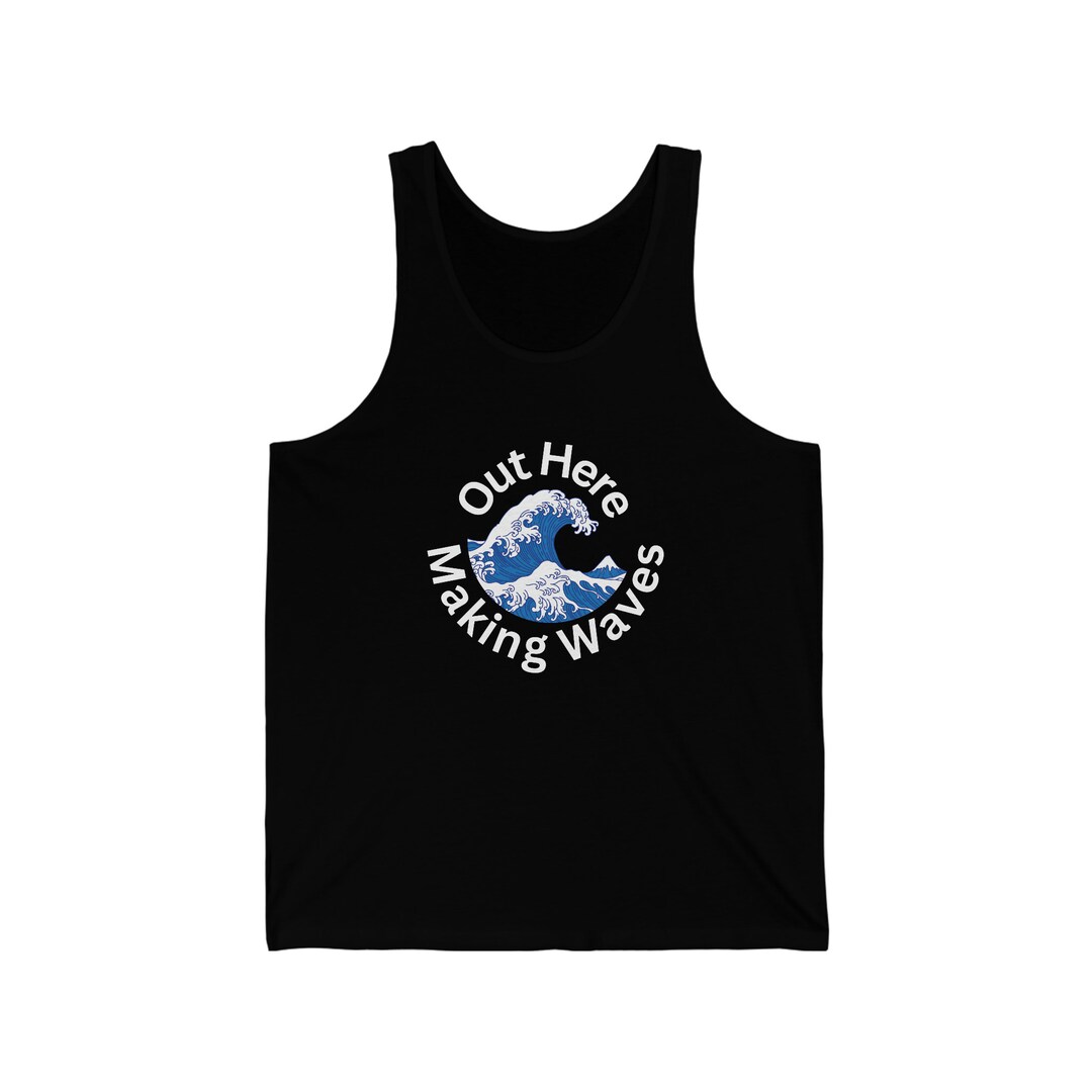 Waves Tank, Beach Tank, Ocean Tank, Workout Tank, Artsy Tank, Fun Tank ...