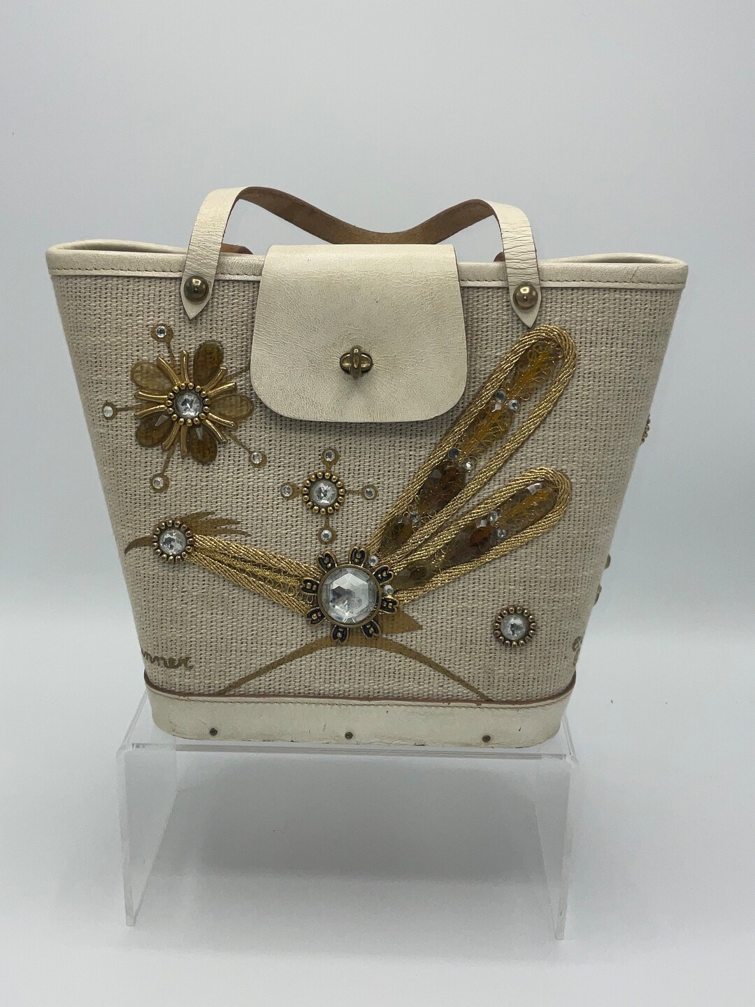 Very Rare Enid Collins Road Runner Bag With Jewels on All Four Sides - Etsy