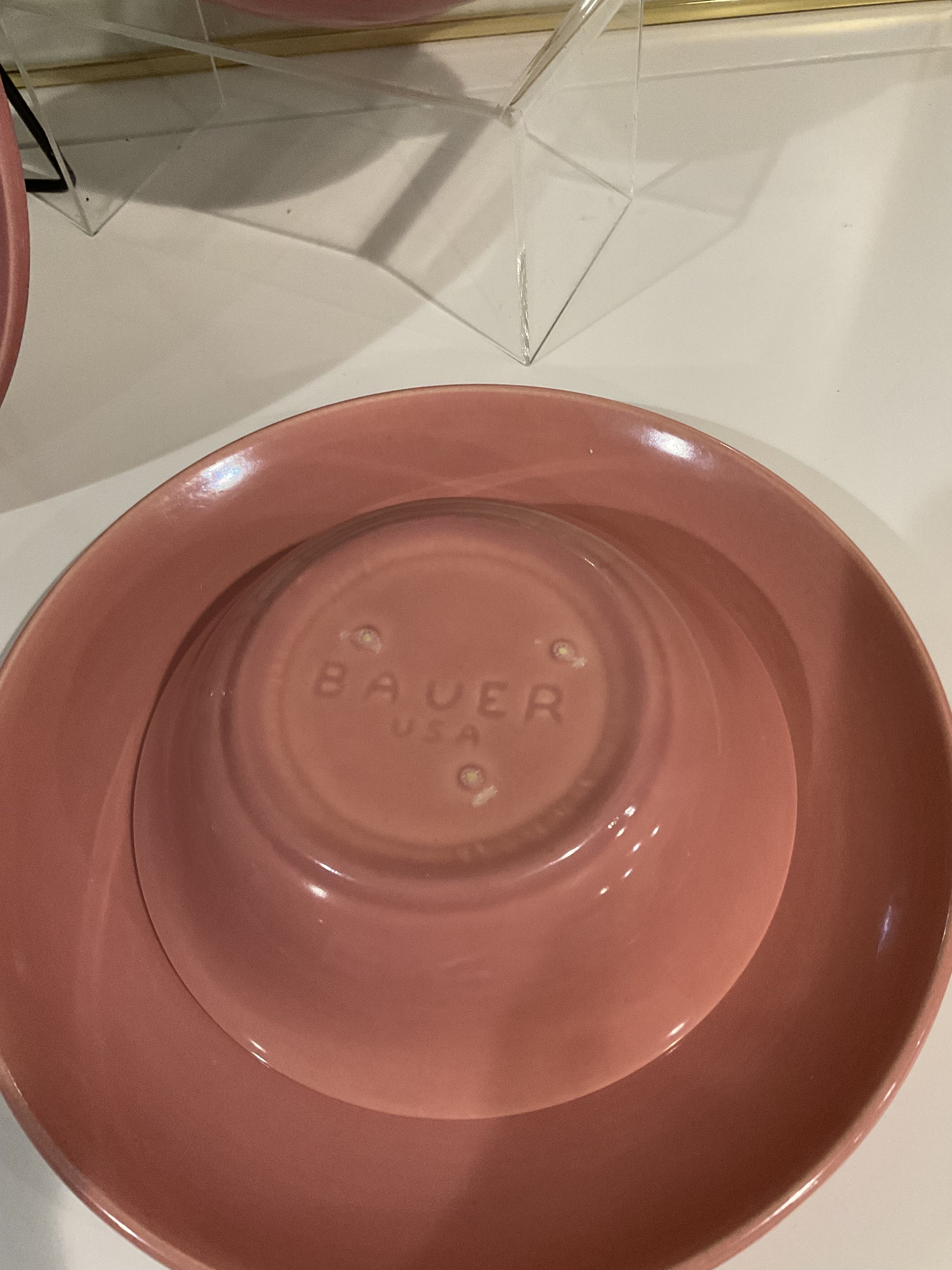 Pink Vintage Bauer Pottery Plates, Dishes, Bowls, Pitcher - Etsy