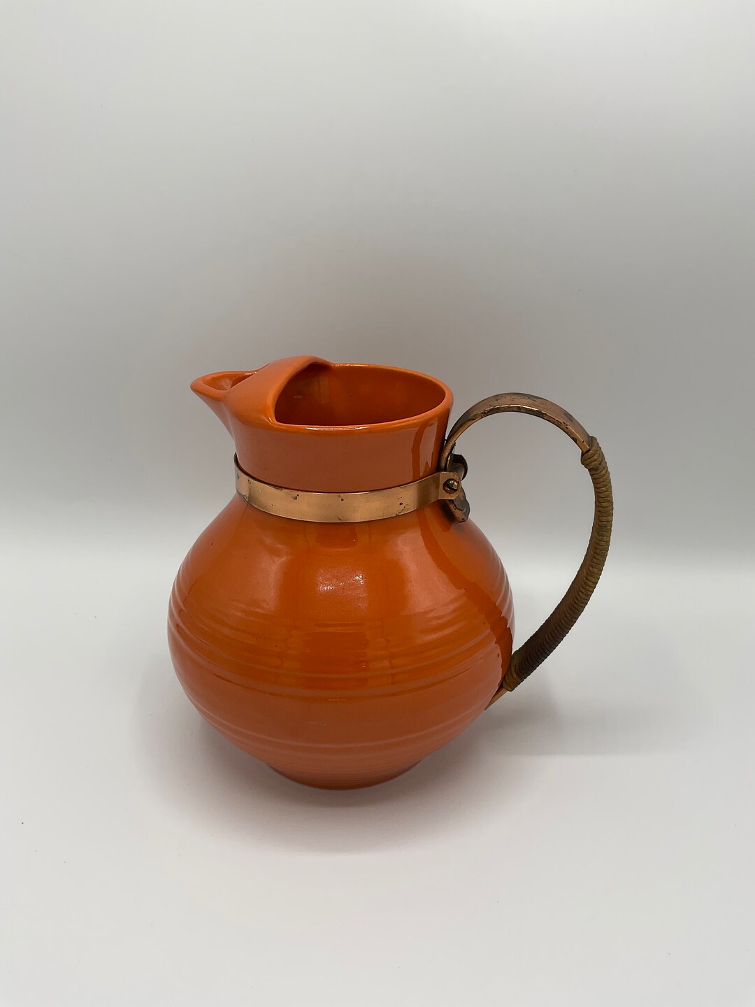Very Hard to Find Bauer Pottery Handled Water Pitcher With Ice Lip - Etsy