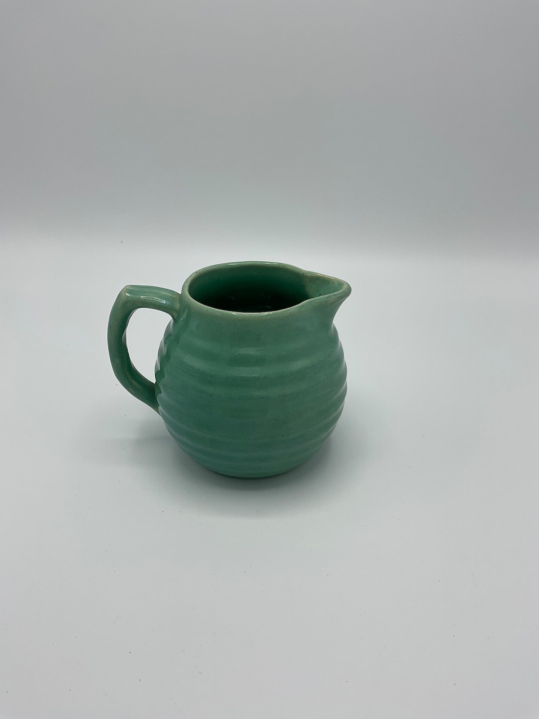 Early Bauer Pottery Jade Green Ringware Pitcher - Etsy