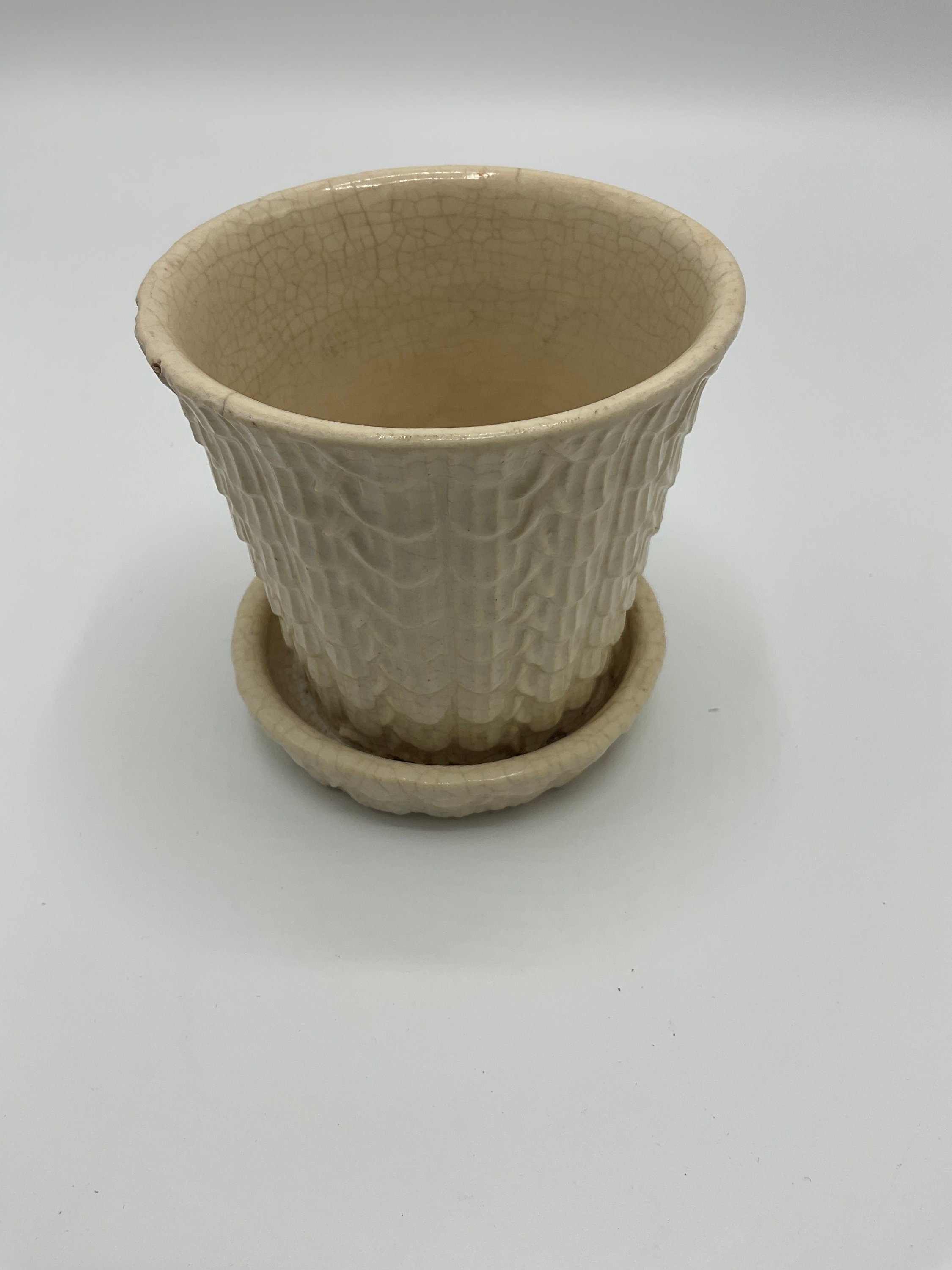 Early Nelson Mccoy Fish Scale Flower Pot - Etsy