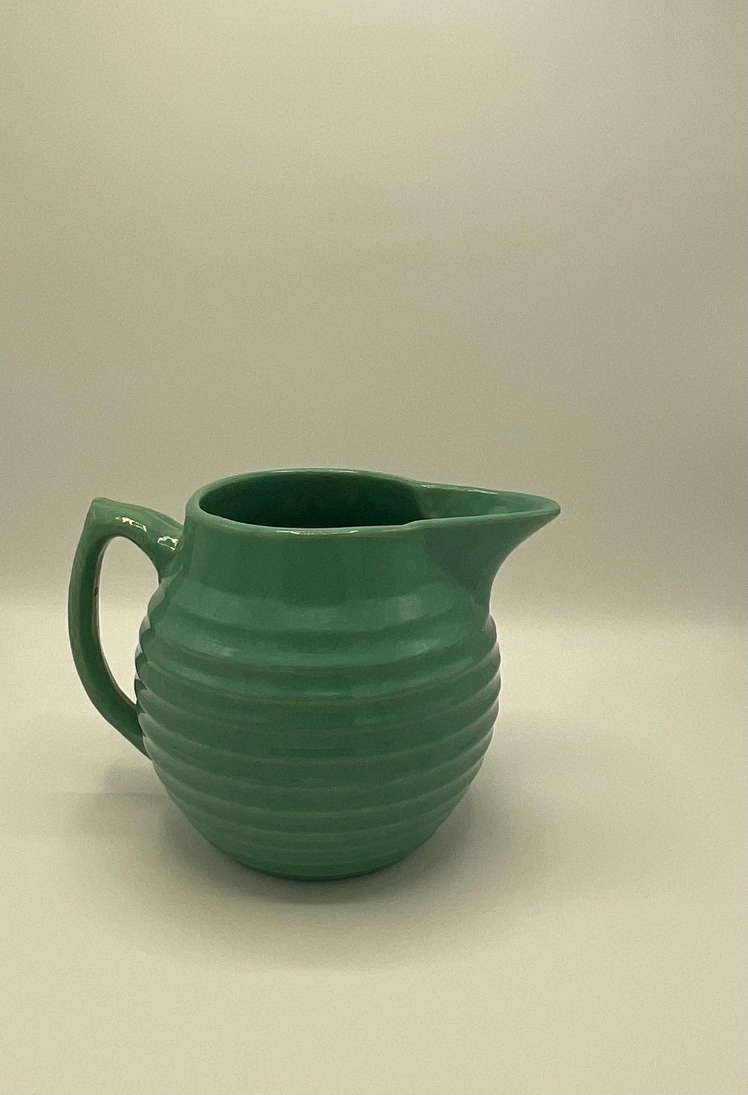 Early Bauer Pottery Jade Green Ringware Large 3 QT Pitcher - Etsy