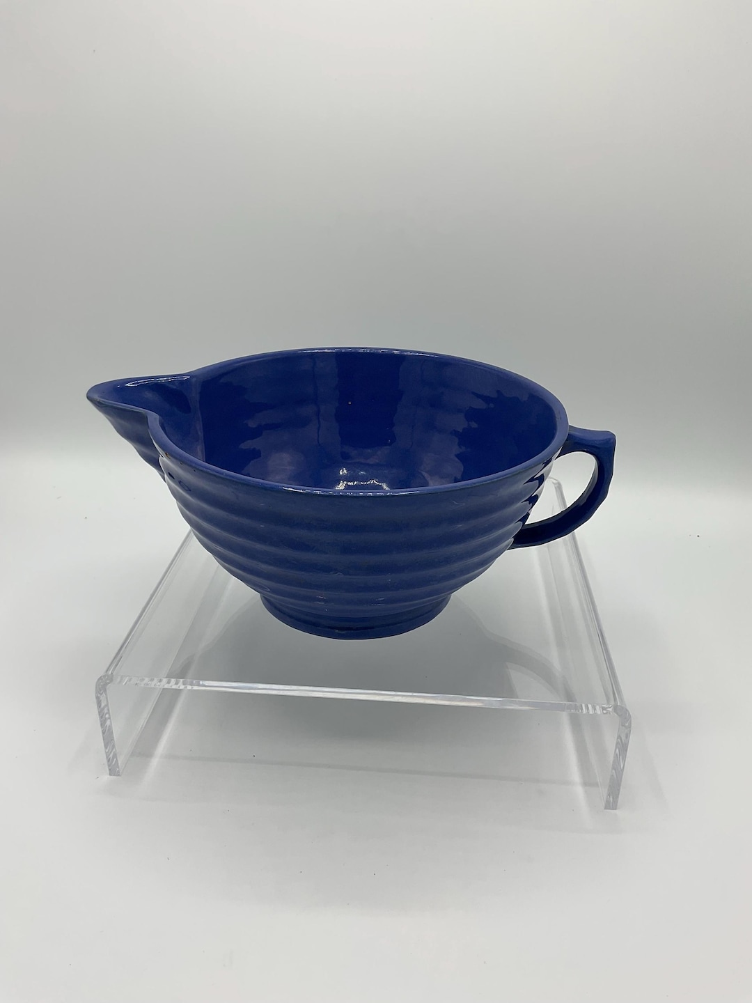 Vintage Bauer Pottery Royal Blue Ringware Batter Bowl - Etsy