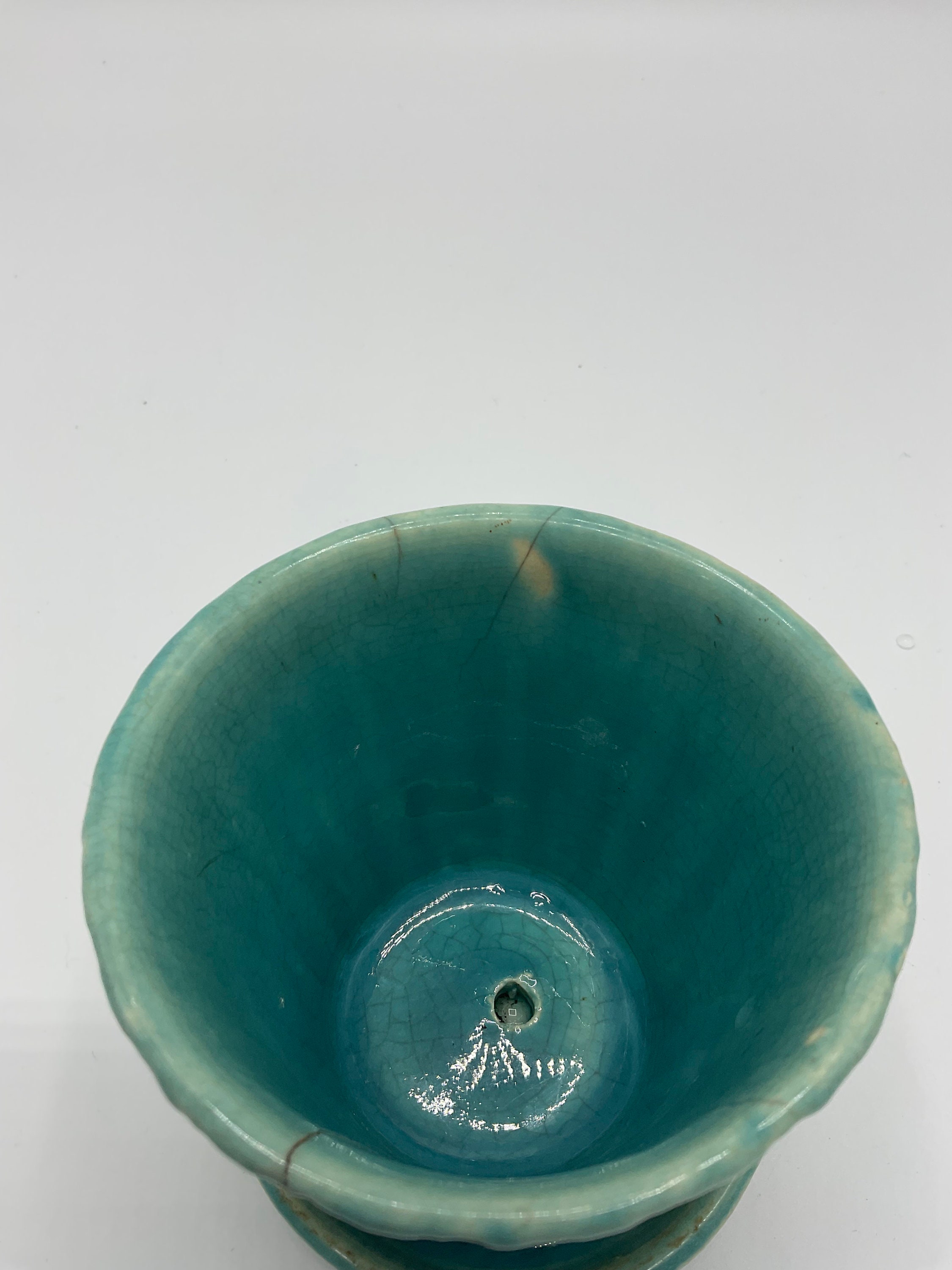 Early Nelson Mccoy Fish Scale Flower Pot - Etsy